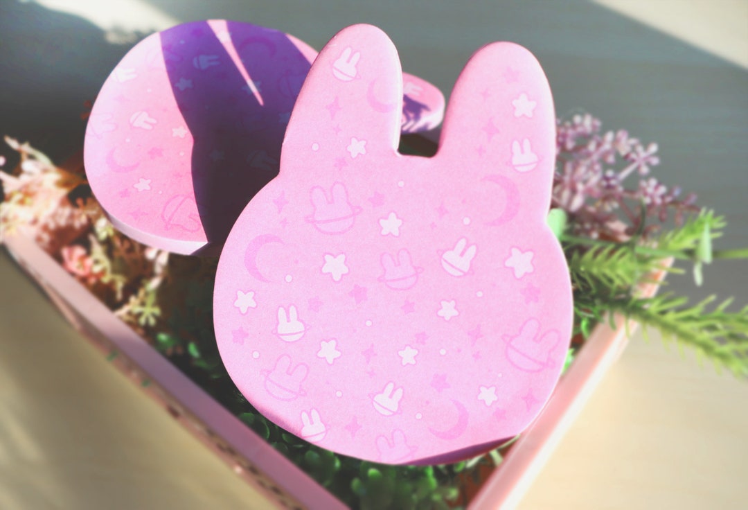 Bunny Galaxy Sticky Pad (set of 3) - Kawaii Stick Notes - Cute Memo Pad ...