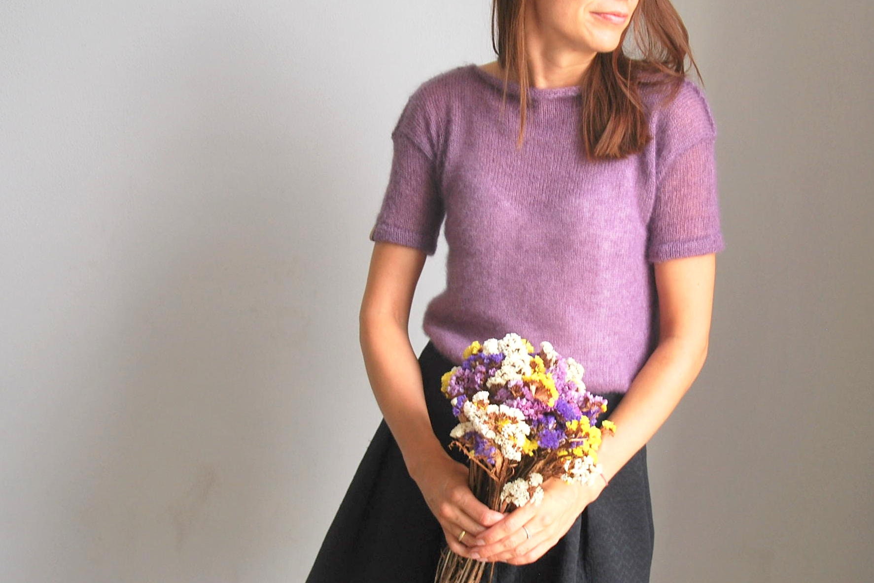 Purple Sweater Heather Sweater Knitting Sweater Soft Knit - Etsy UK