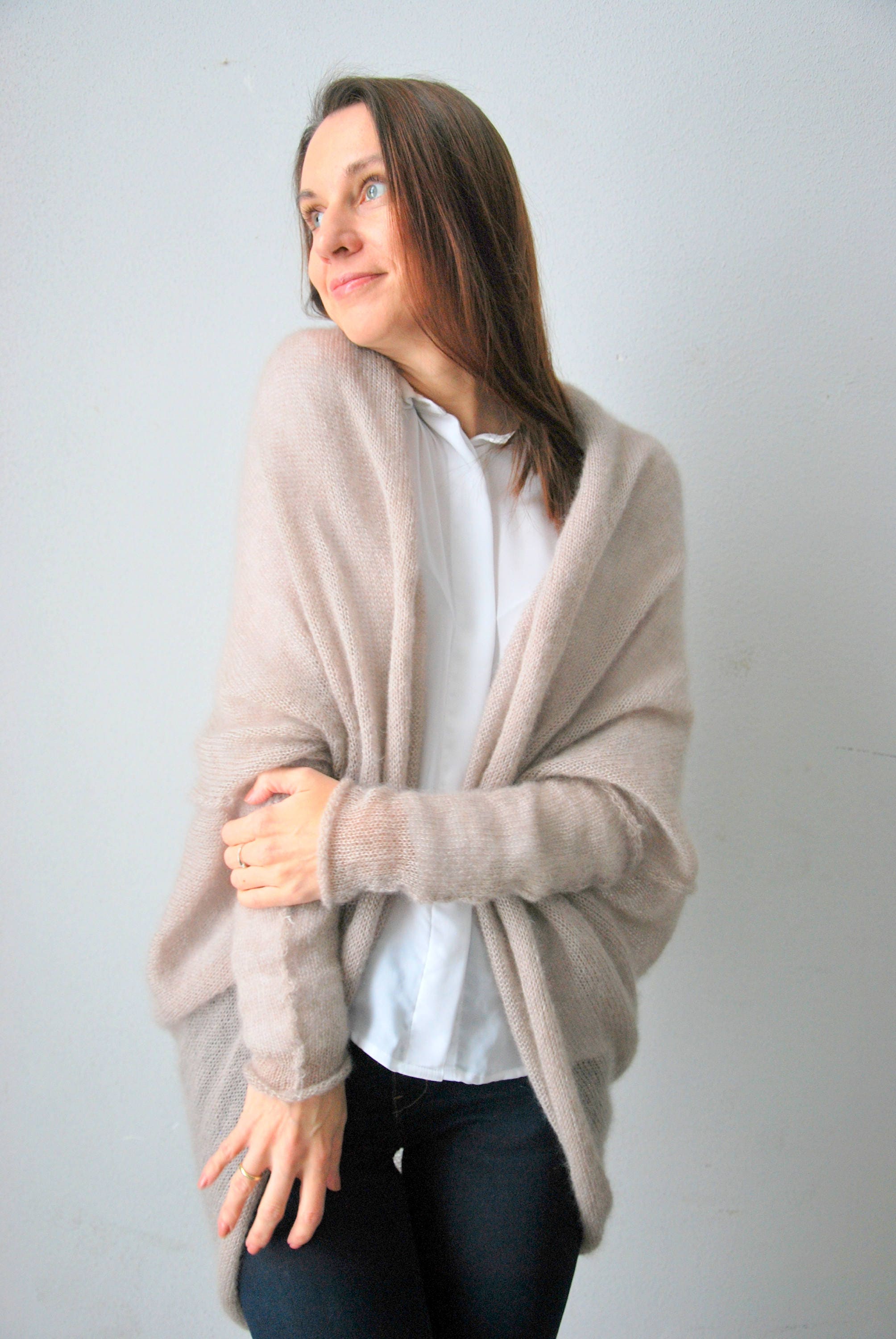 Mohair cardigan mohair sweater knit sweater bridal | Etsy