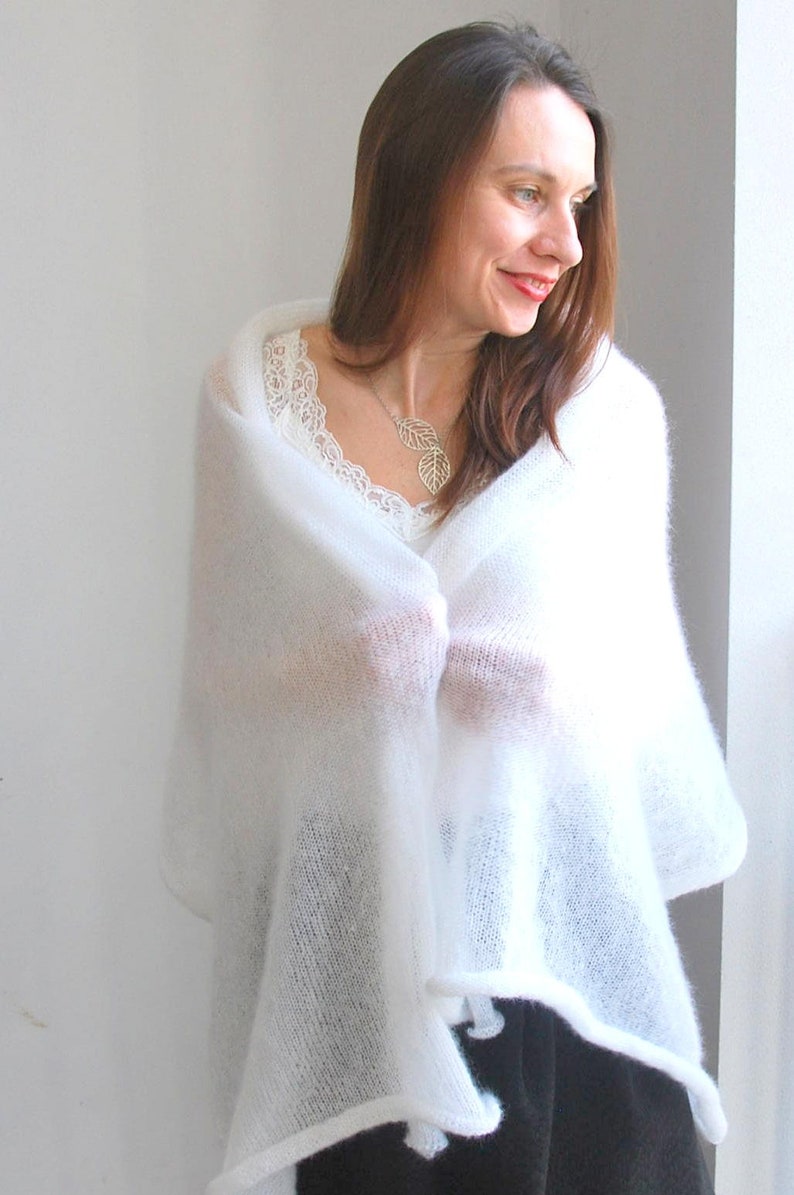 Pure White Bridal Shawl Pure White Wedding Women Shrug White - Etsy