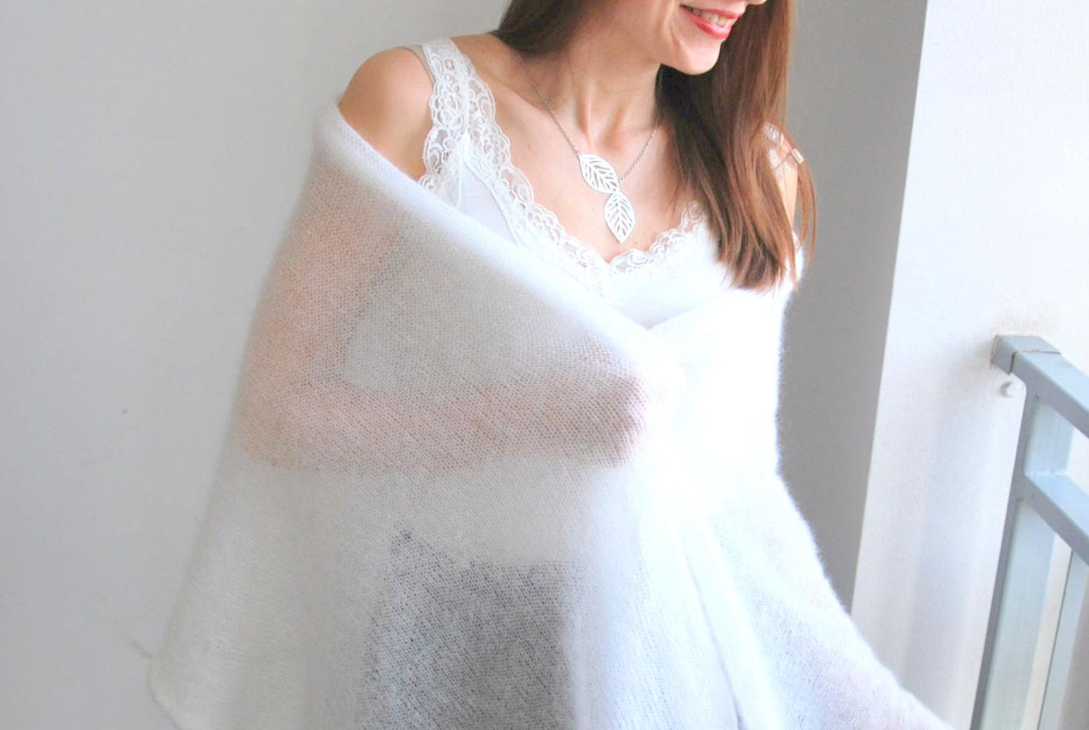 Pure white bridal shawl pure white wedding women shrug white | Etsy