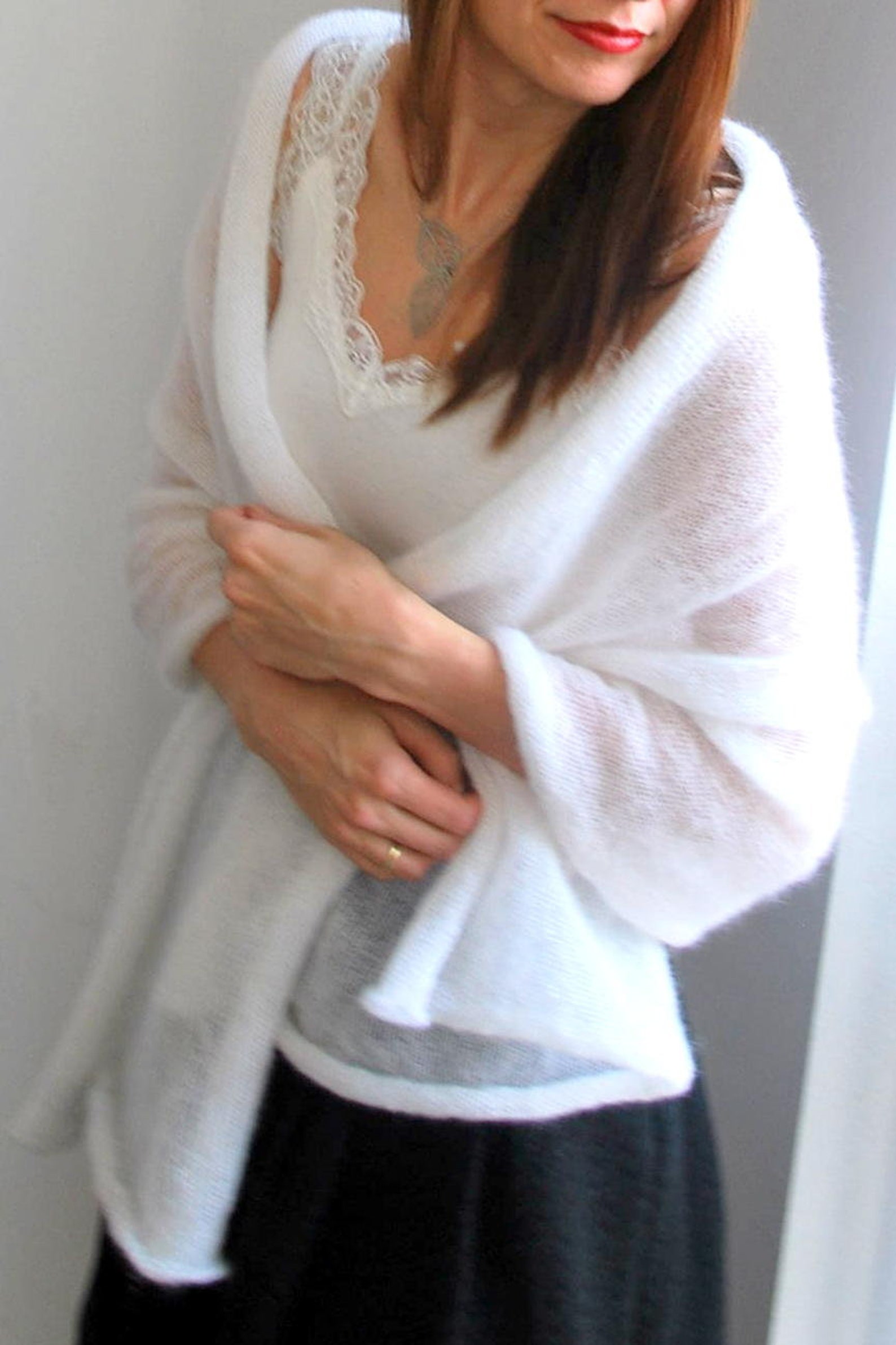 Pure white bridal shawl pure white wedding women shrug white | Etsy