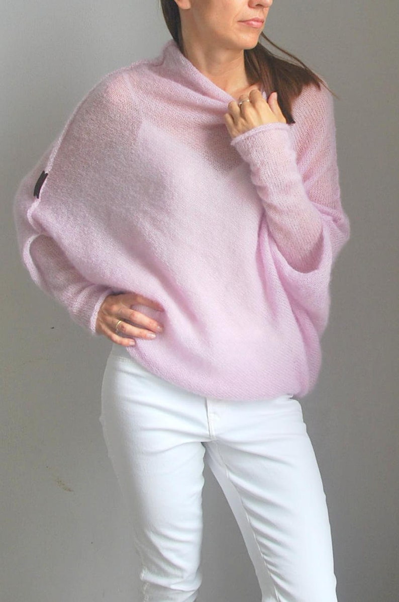 Light Pink Sweater Light Pink Cardigan Knitwear Handmade - Etsy Australia