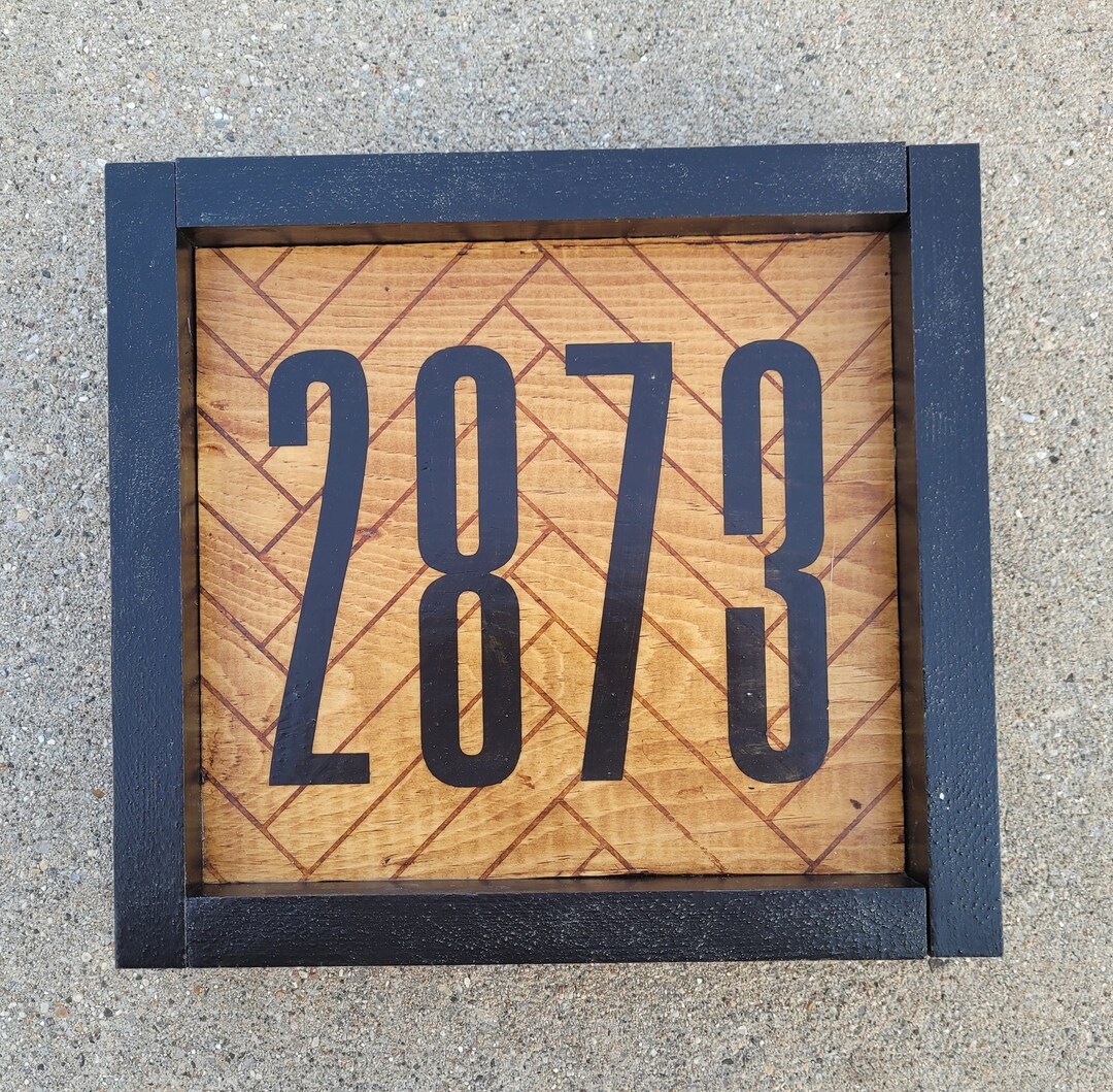 Modern Address Plaque - House Number Sign - Modern Curb Appeal ...
