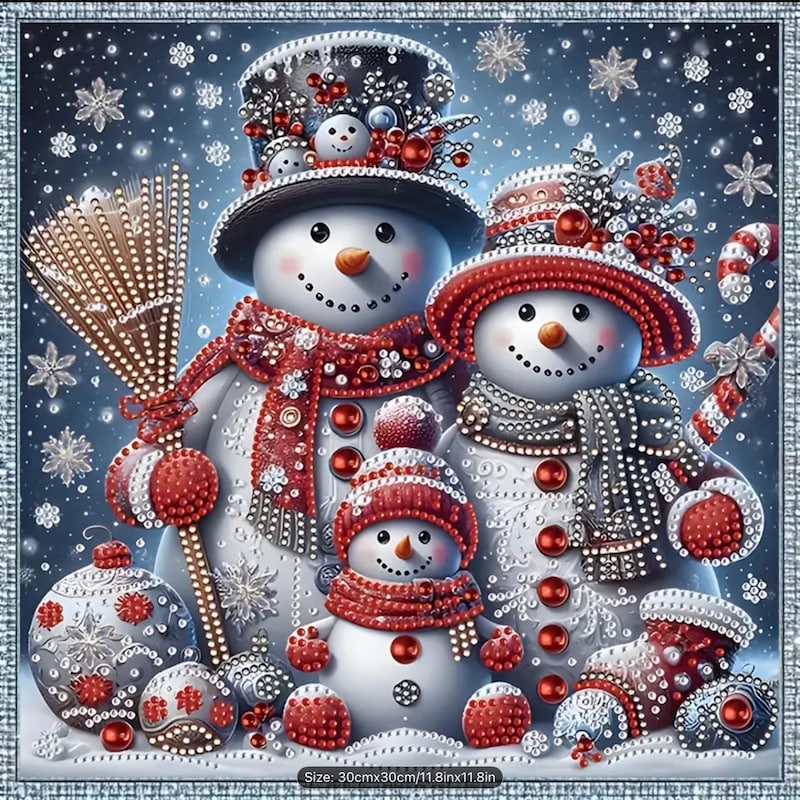 Diamond Painting Snowman - Etsy