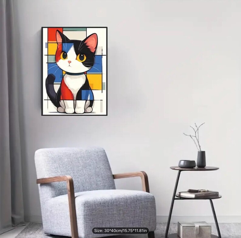 5D Diamond Art Kit | Mondrian Style Modern Art | 30x40 Frameless - Etsy