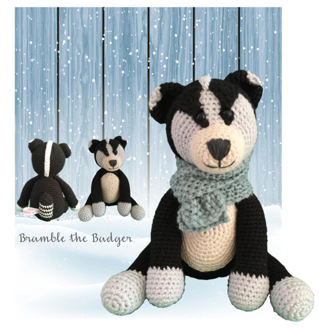Crochet Badger Crochet Amigurumi Digital Downloadable Pattern PLUS FREE ...