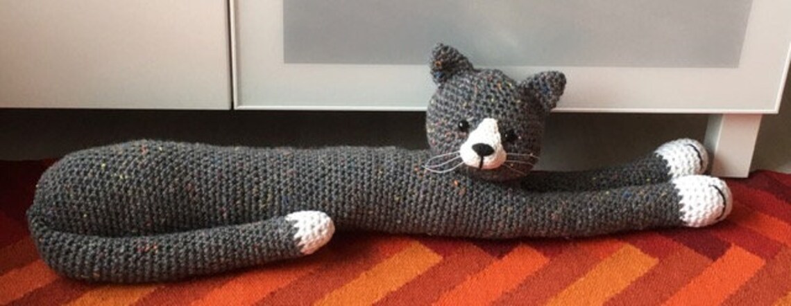 PATTERN for Billie Cat Crocheted Draught Excluder - Instant Digital ...