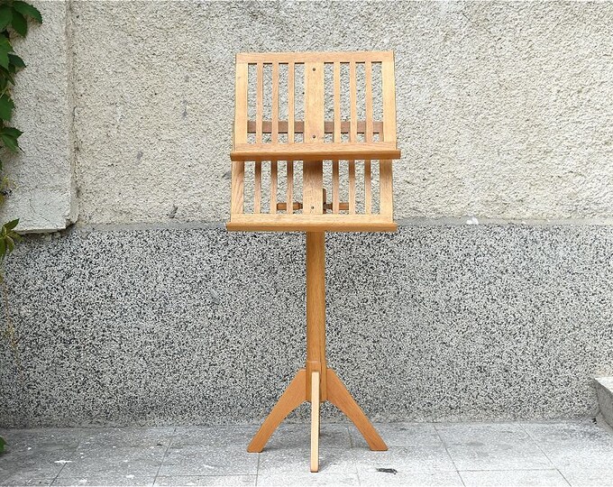 Vintage French Wood Music Notes Stand Large Book Menu Program Art Work ...