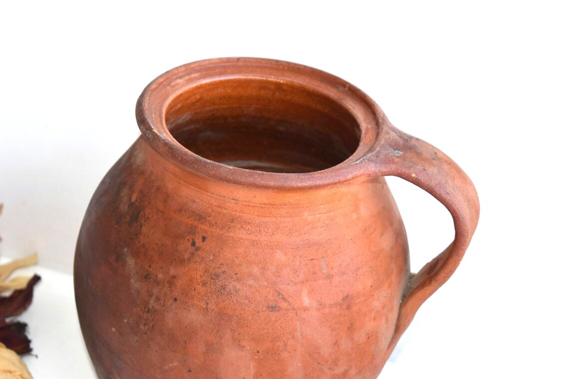 Vintage Ceramic Clay Pot Jar Jug Brown West German Pitcher - Etsy