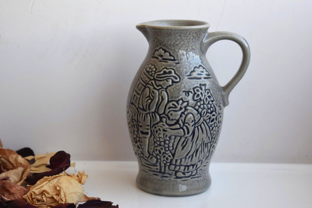 Vintage Salt Glaze Stoneware Marzi & Remy MR West Germany Pitcher Wine ...