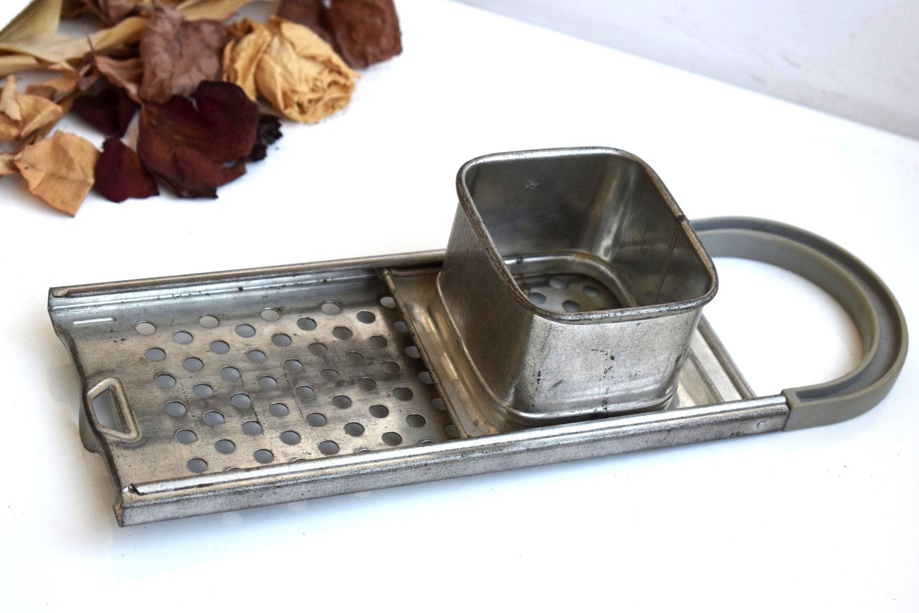 Vintage Large Metal Slide Vegetable Grater Hanging Rustic Kitchen ...