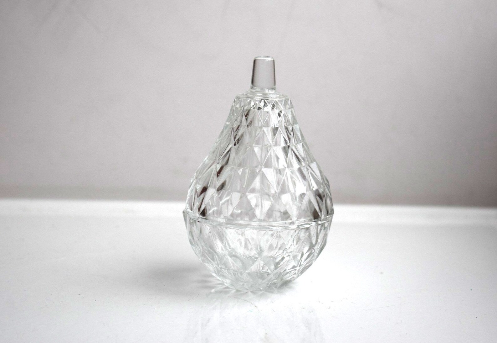 Vintage Pressed Cut Clear Glass Pear Shaped Fruit Jar Lid - Etsy