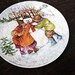 Christmas Wall Decor Plate Snowman Decoupage Wall Decor Snow Holiday ...