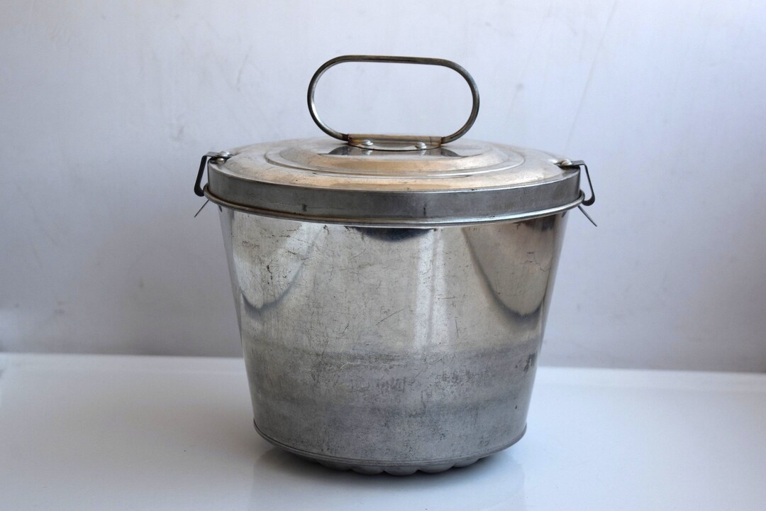 Vintage Medical Metal Container Hermetic Box Lidded Handled Tin Storage ...