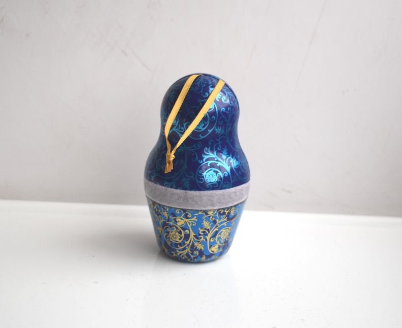 Vintage Russian Nesting Doll Matryoshka Shaped Gift Tin Candy Box ...