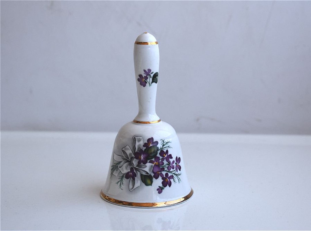 Vintage Collectible Countess Fine Bone China Porcelain Bell Purple ...