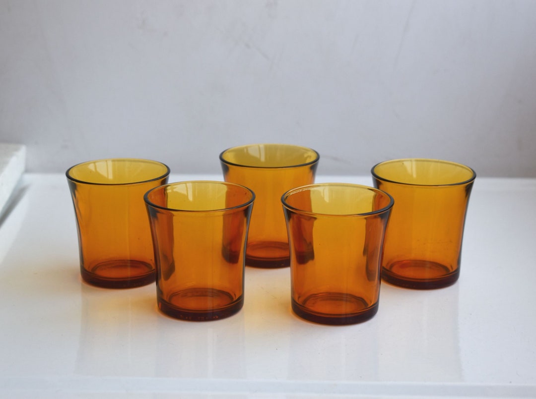 Vintage Set of 5 Duralex France 160 Ml Drinking Glasses Tumbler MCM ...