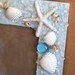Seashell Encrusted Frame Photo Picture White Blue Sea Shell Coastal ...