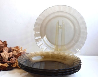Brown Glass Plates - Etsy