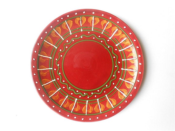 Porcelain Wall Plate Vintage Mid Century 1950 European Art | Etsy