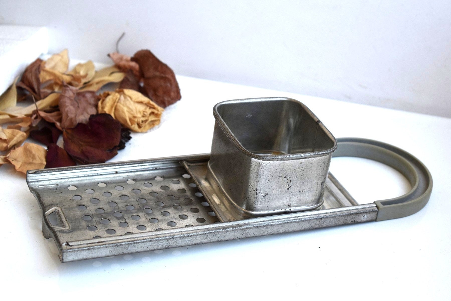 Vintage Large Metal Slide Vegetable Grater Hanging Rustic Kitchen ...