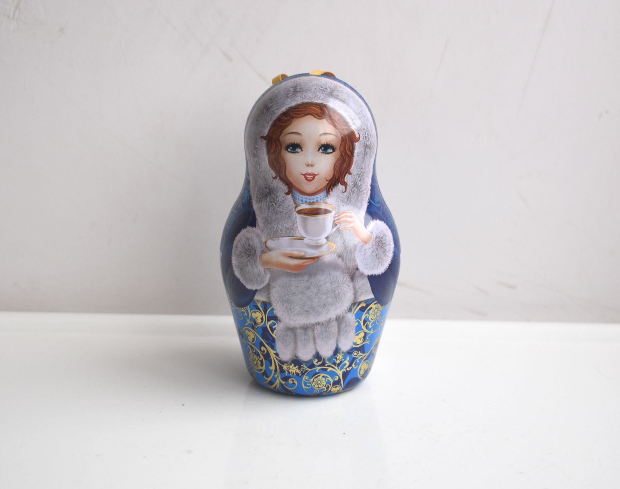Vintage Russian Nesting Doll Matryoshka Shaped Gift Tin Candy Box ...