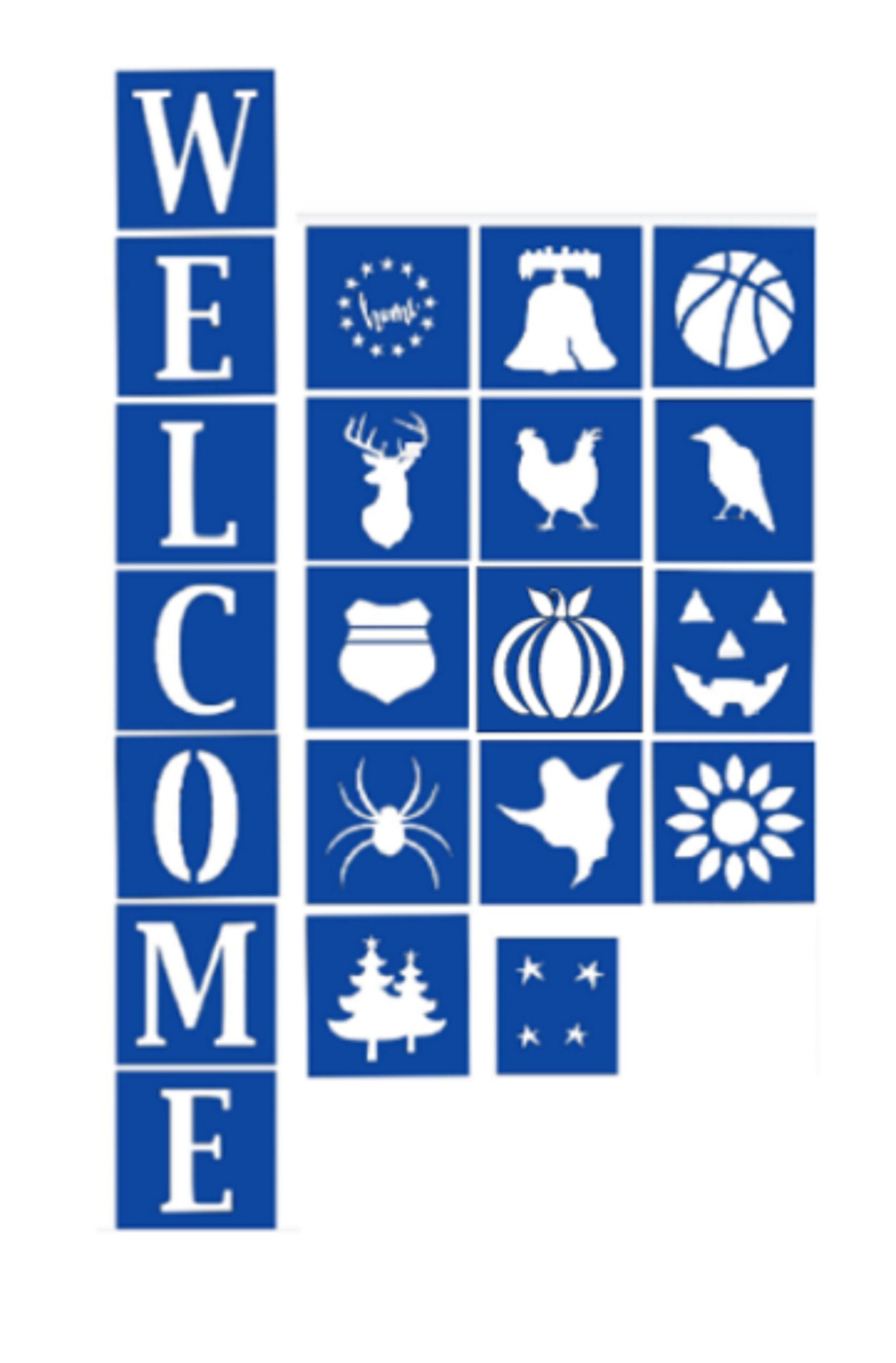 WELCOME STENCIL . Sets for 4 Foot Signs. Reusable. Porch - Etsy