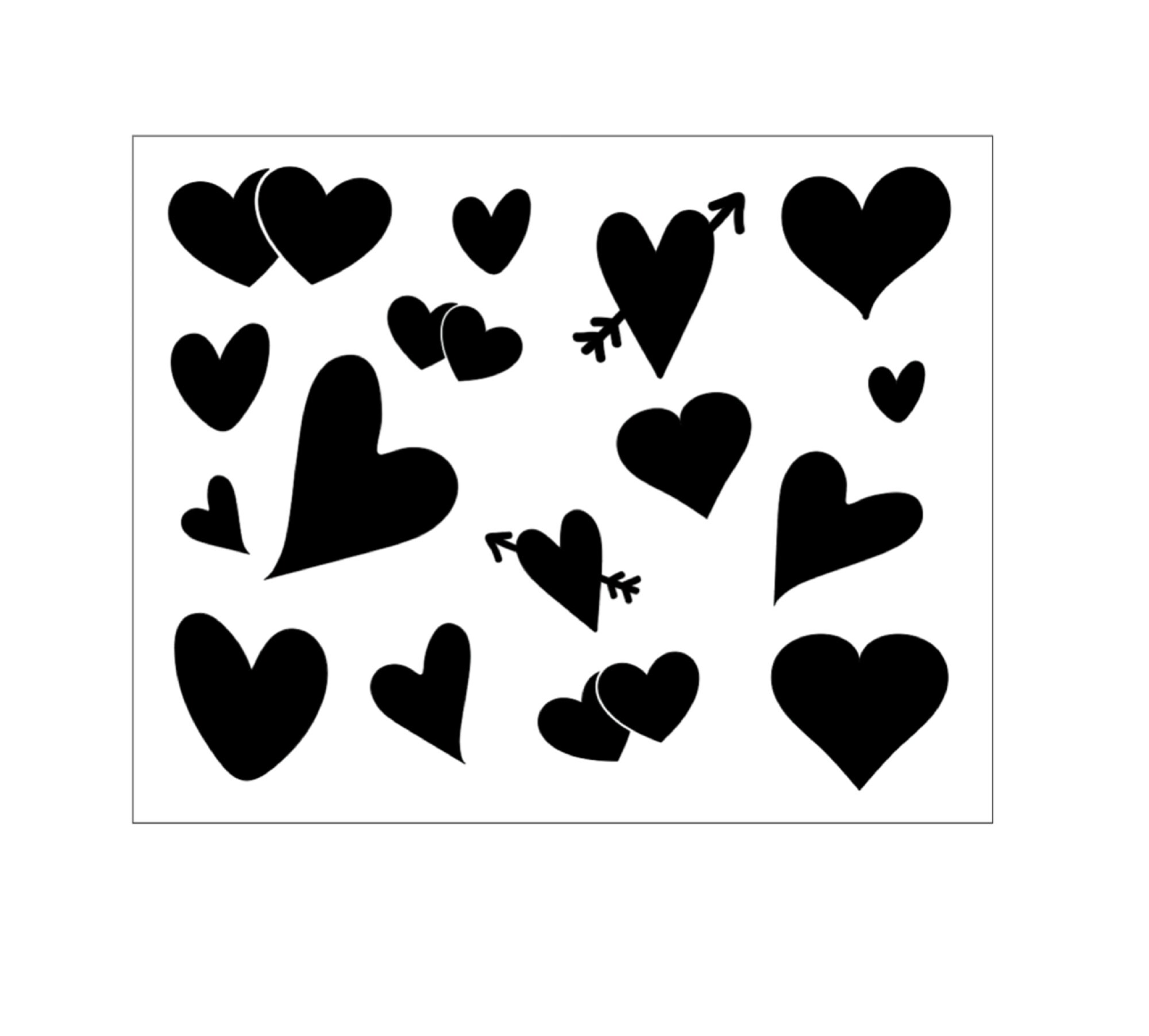 SPRING THEMED STENCIL Collages. Valentine's Day. St - Etsy