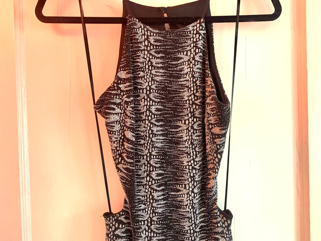 Stretchy 90s Design Midi Open Back Party Dress - Etsy