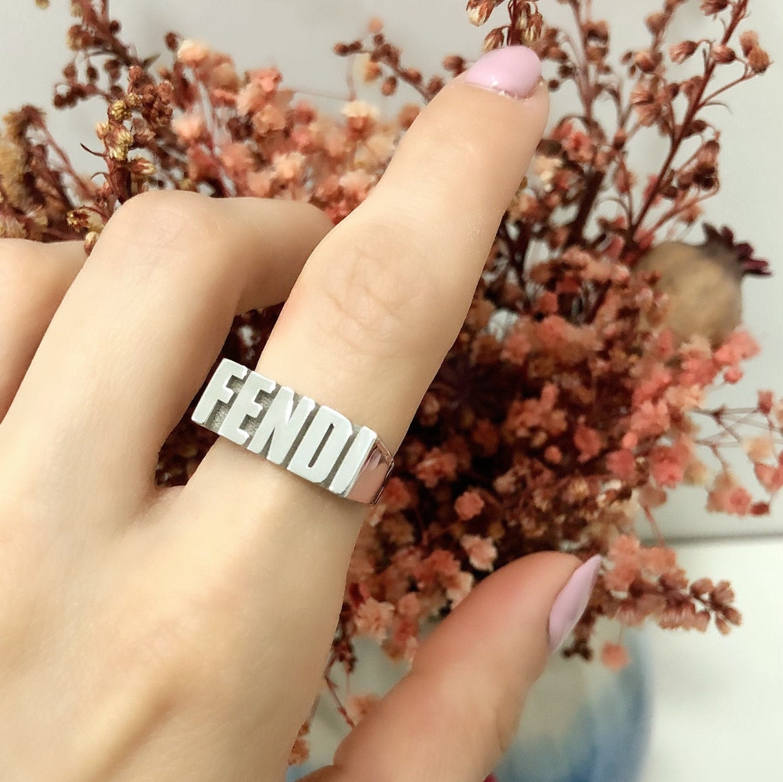 925K Sterling Silver Ring Custom Name Ring Silver - Etsy