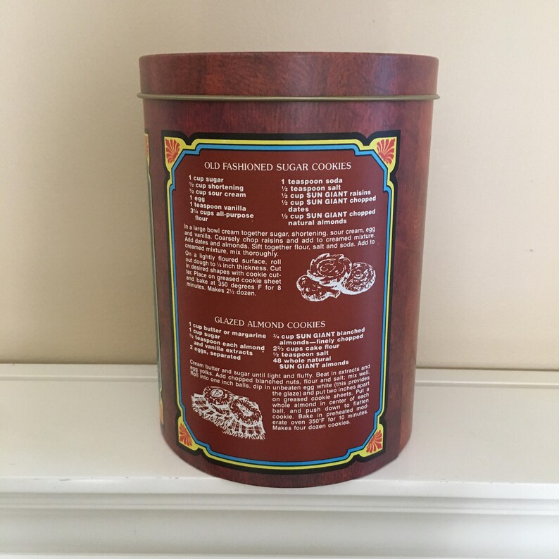 Sun Giant Raisins Cookies Tin - Etsy