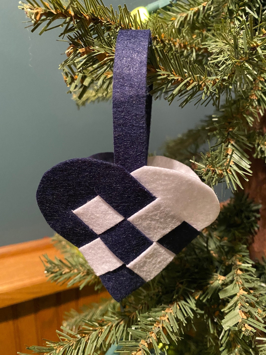 ONE Small Finnish Blue and White Heart Basket - Etsy