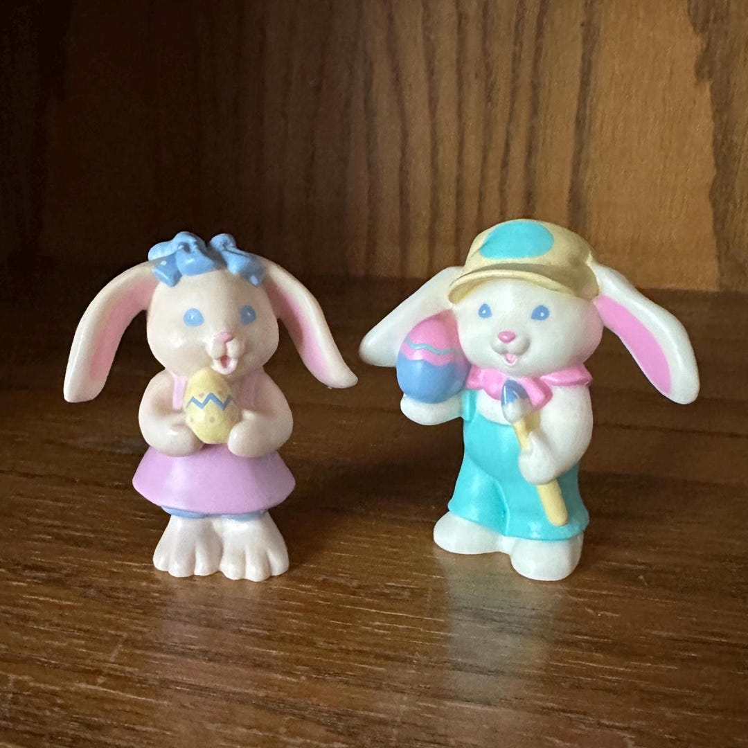 1992 Crayola Easter Bunny Figurines - Etsy