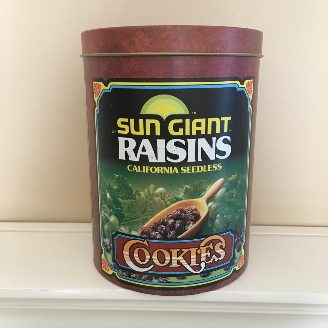 Sun Giant Raisins Cookies Tin - Etsy