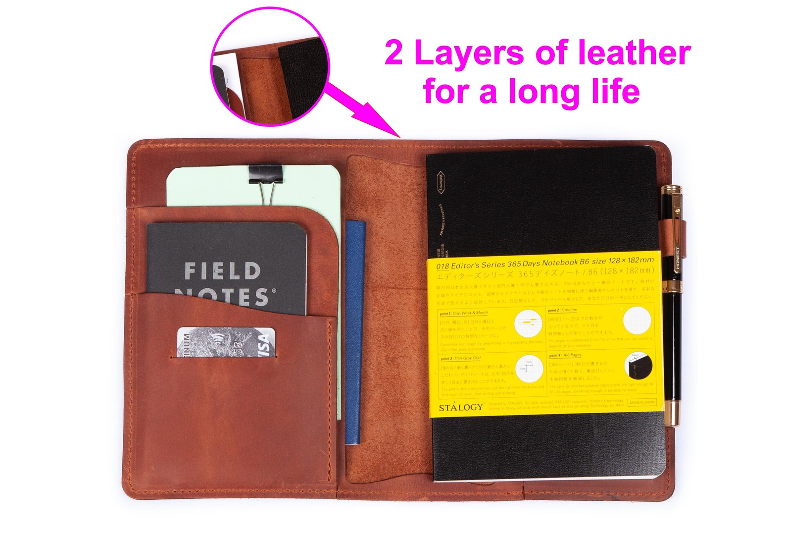 B6 Stalogy Travelers Notebook Cover Personalized B6 Leather - Etsy