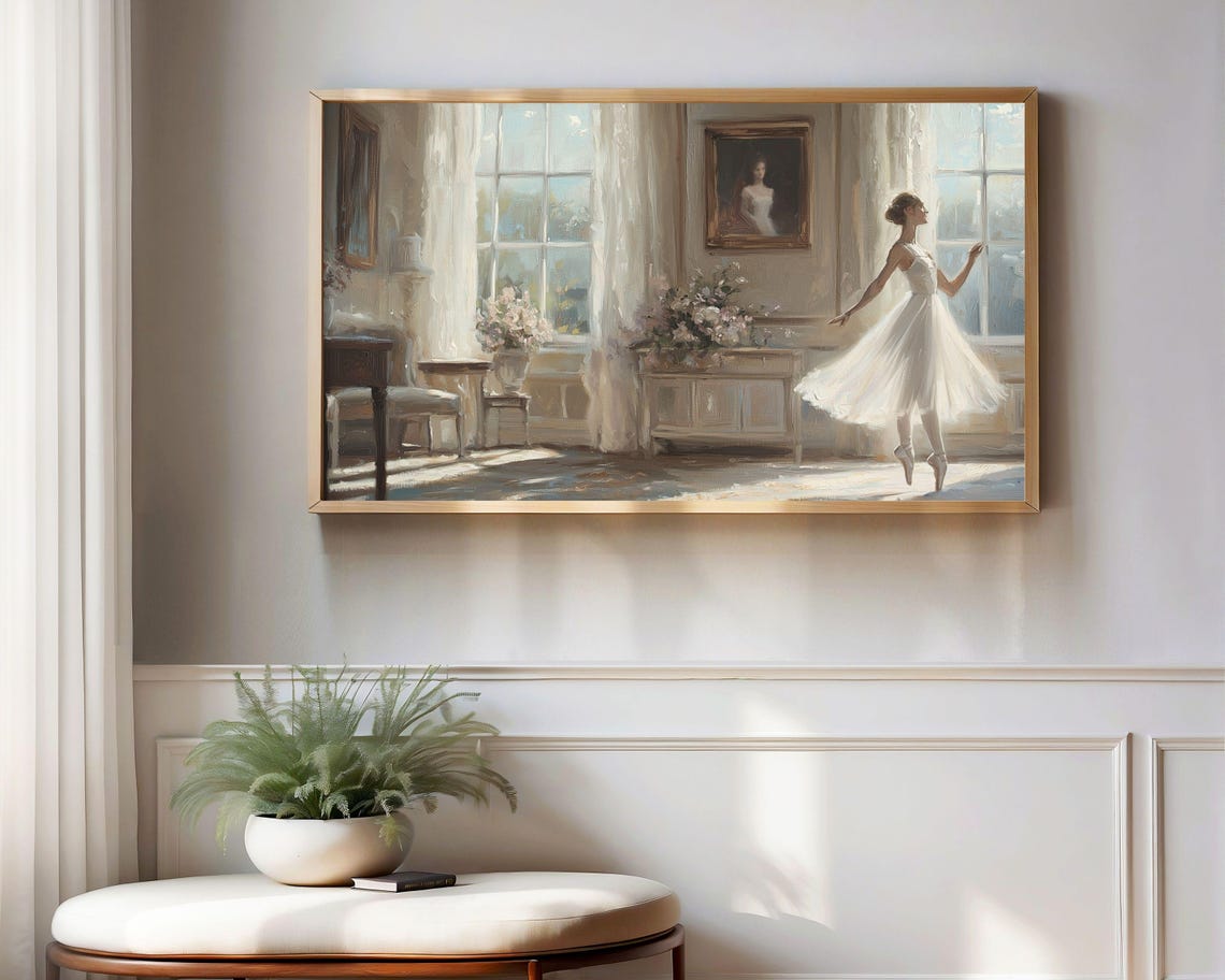 FRAME TV Art Ballerina Dancing, Samsung Frame Tv Art Ballet Dancer ...