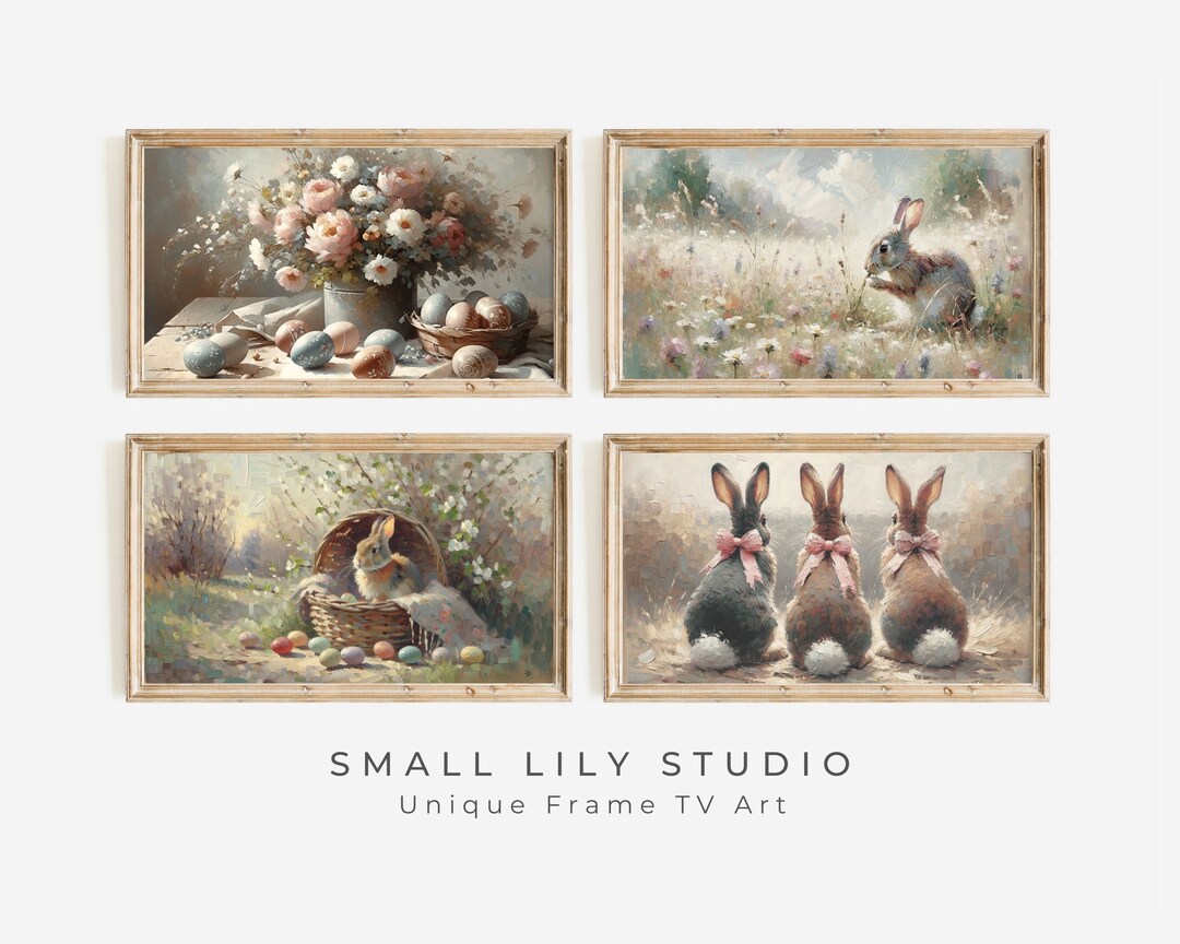 Easter FRAME TV Art BUNDLE, Easter Bunny Samsung Frame Tv Art Set, Tv ...
