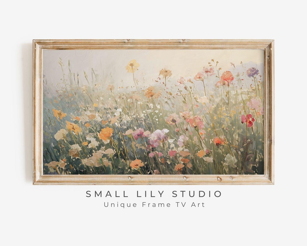 FRAME TV Art Summer Wildflower Field, Samsung Frame Tv Art Flower ...
