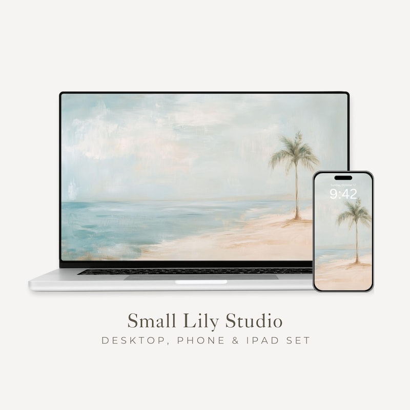 Coastal Wallpaper Laptop - Etsy UK