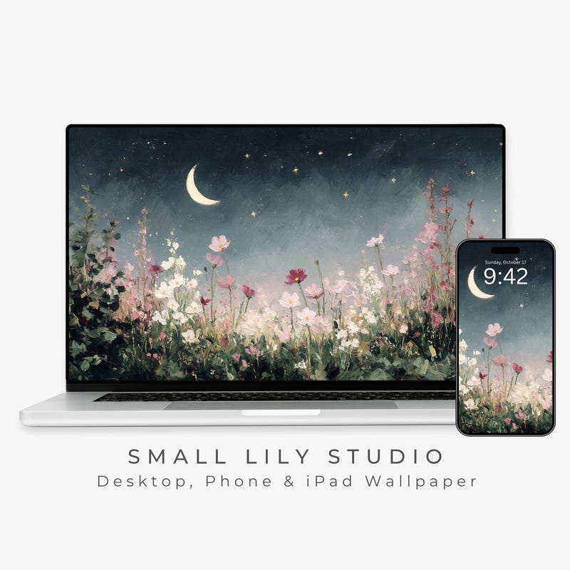 Floral Wallpaper Laptop - Etsy