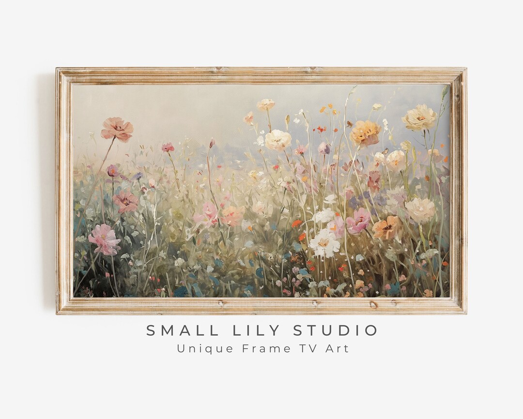 FRAME TV Art Summer Wildflowers, Samsung Frame Tv Art Field of Flowers ...