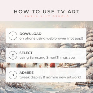 FRAME TV Art Santa and Reindeer, Pink Christmas Frame Tv Art Winter Landscape, Samsung Frame Tv ...