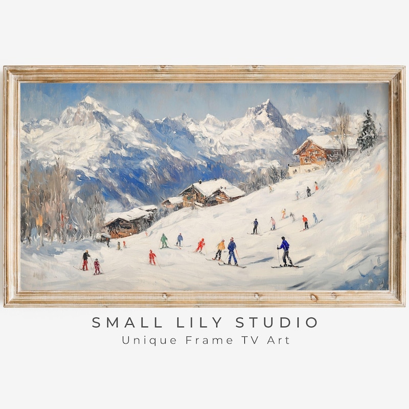 Ski Alps Digital Art - Etsy