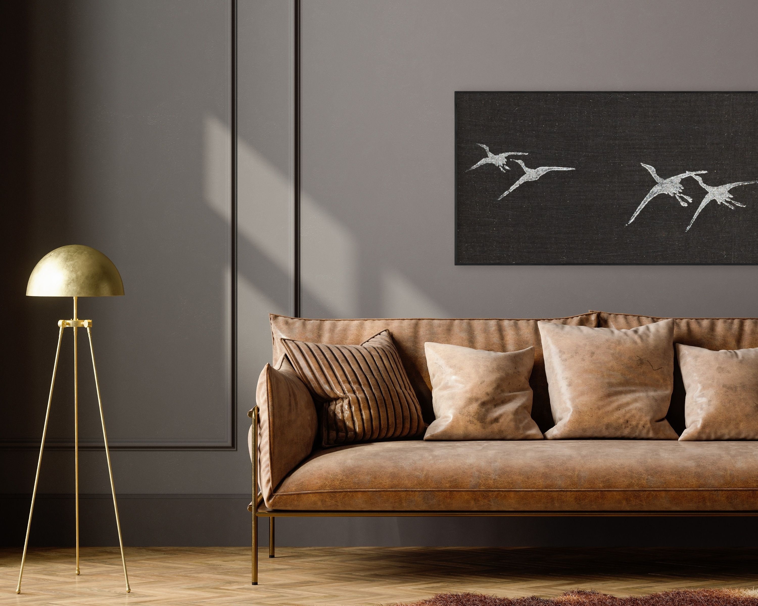 Samsung Frame TV Japanese Cranes Vintage Minimalist Black and - Etsy