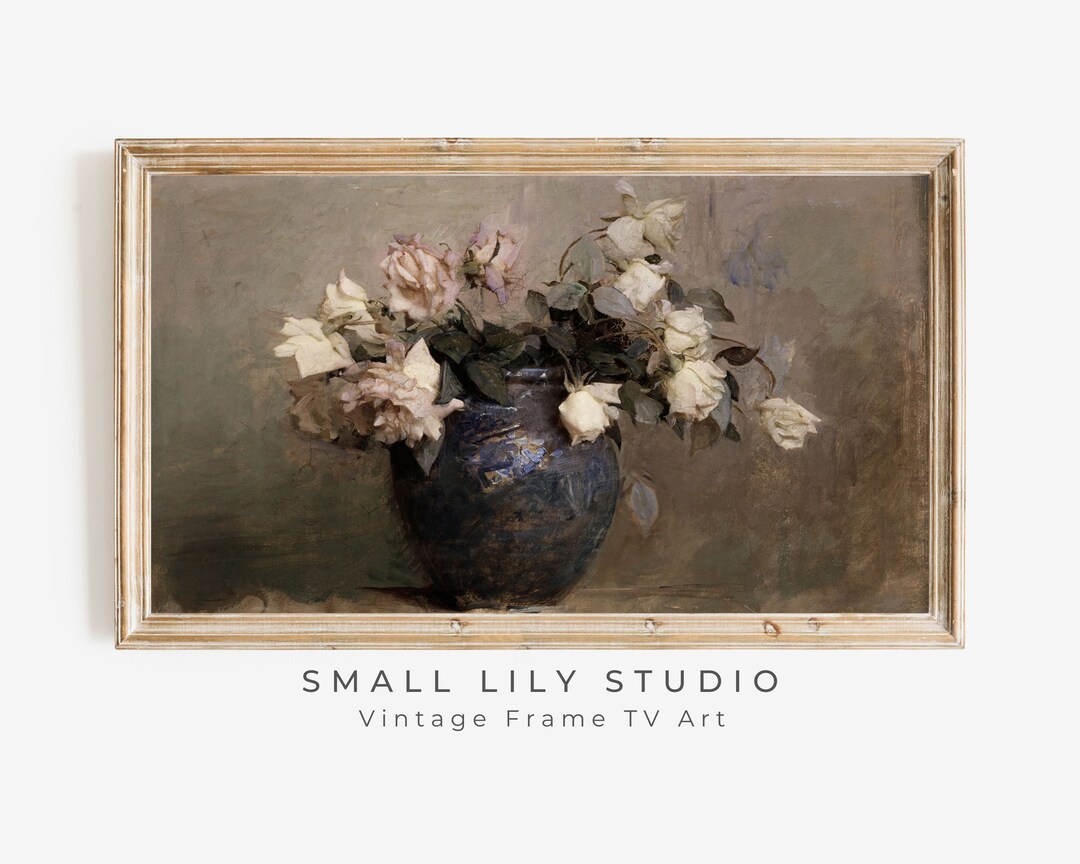 Samsung FRAME TV Art Dark Roses, Dark Botanical Tv Art, Frametv Art ...