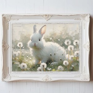 PRINTABLE Bunny Print, White Rabbit Print, Cute Bunny Print for Kids ...