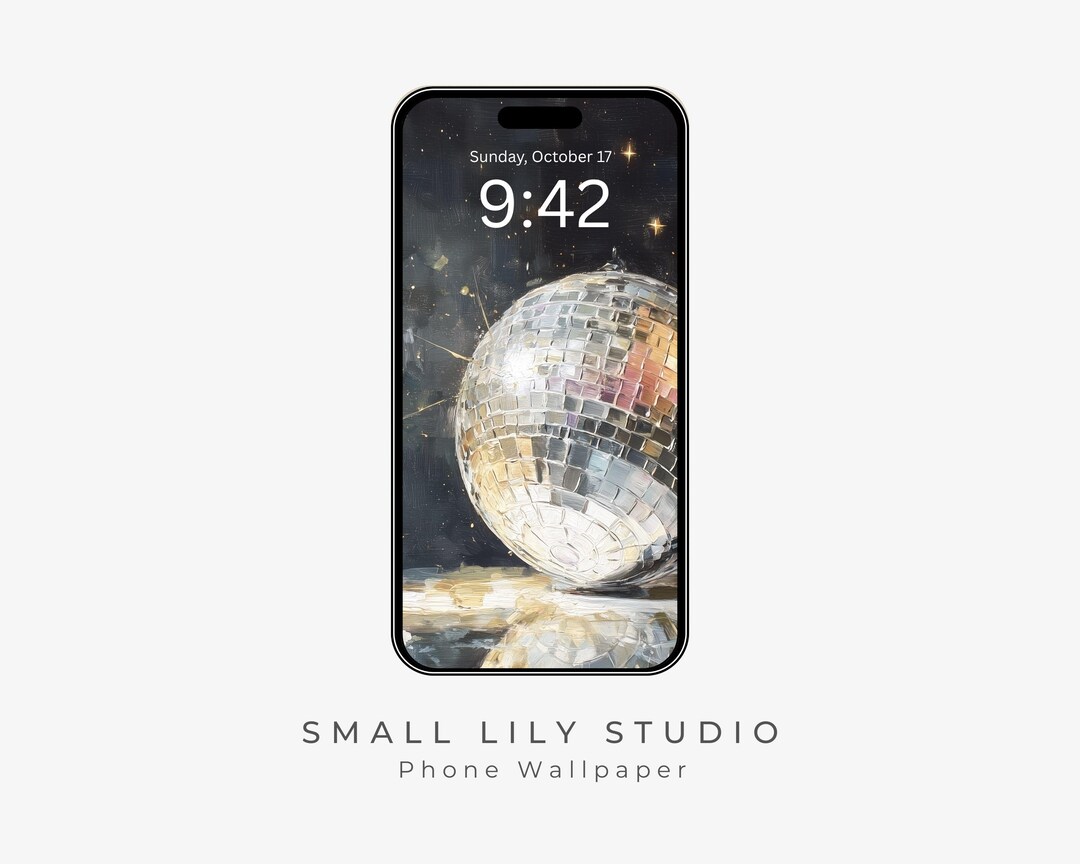 Mirrorball Phone Wallpaper, New Years iPhone Wallpaper, Party Samsung ...