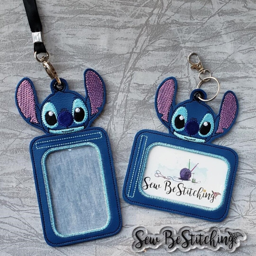 Stitch ID Badge Holder Blue Alien Magic World Land Animated Movie Fan ...