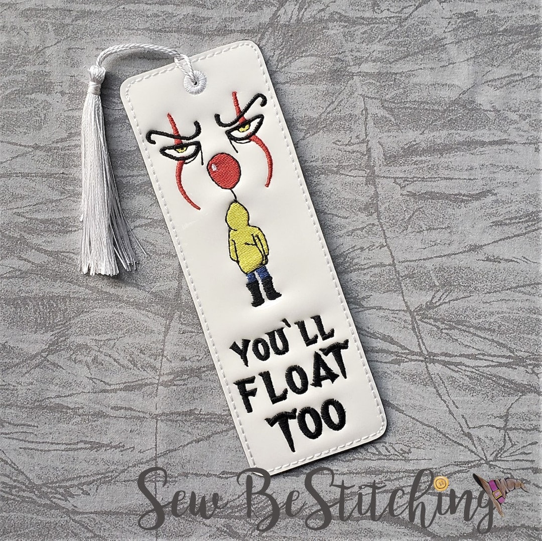 You'll Float Too Bookmark Horror Fan Book Reading Penny Wise Scary Clown Balloon Movie Derry ...